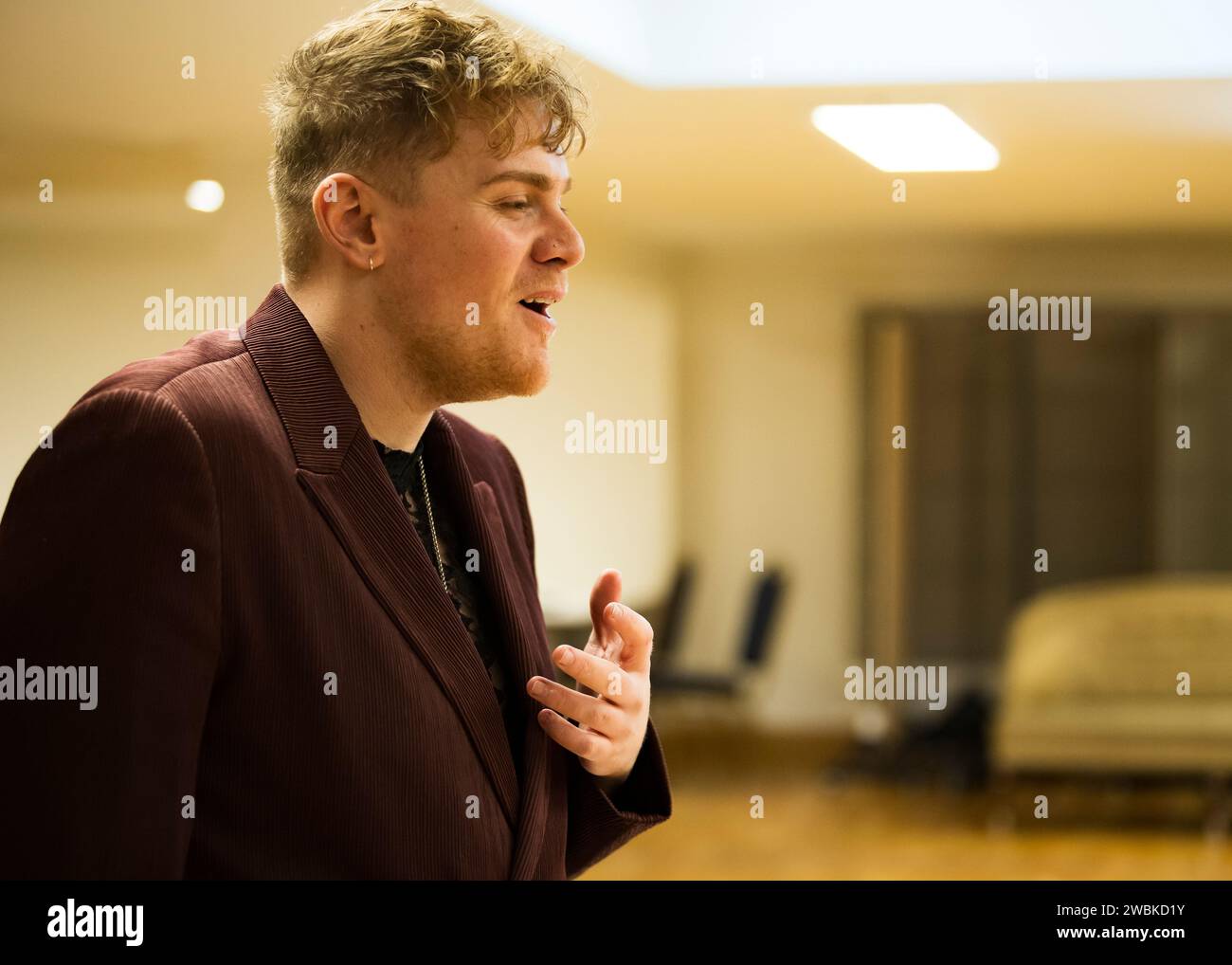 Harriet Caplan-Dean and Macauley Burns recording West End New Friends ...