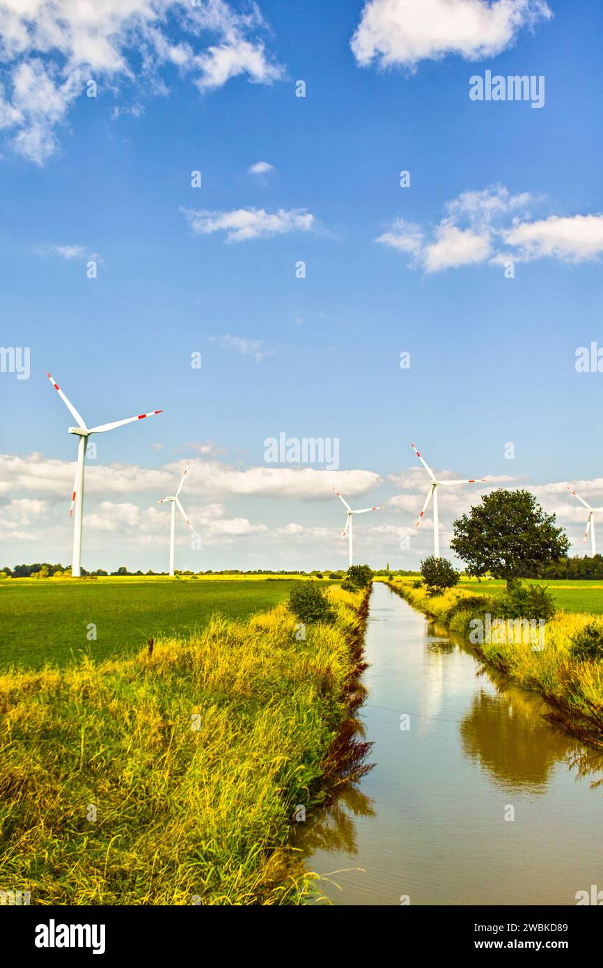 Renewable energy. Wind turbines in the Frisian Wehde Stock Photo - Alamy