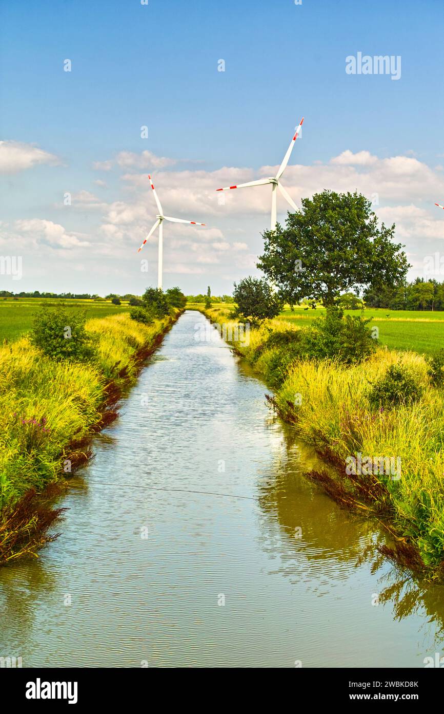 Renewable energy. Wind turbines in the Frisian Wehde Stock Photo - Alamy