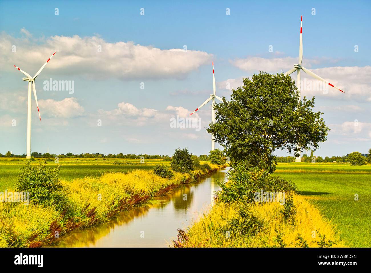 Renewable energy, wind turbines in the Frisian Wehde Stock Photo - Alamy