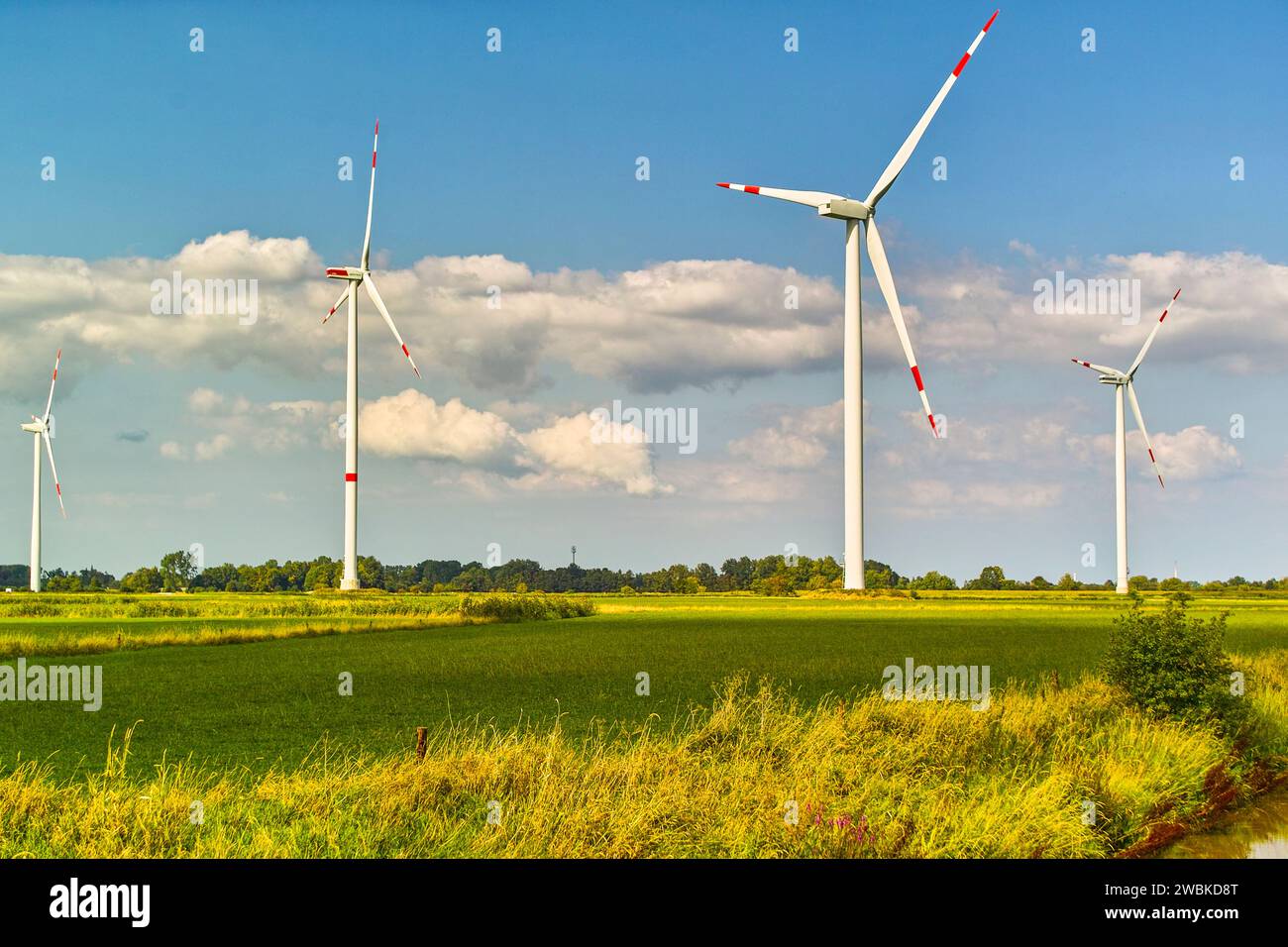 Renewable energy. Wind turbines in the Frisian Wehde Stock Photo - Alamy