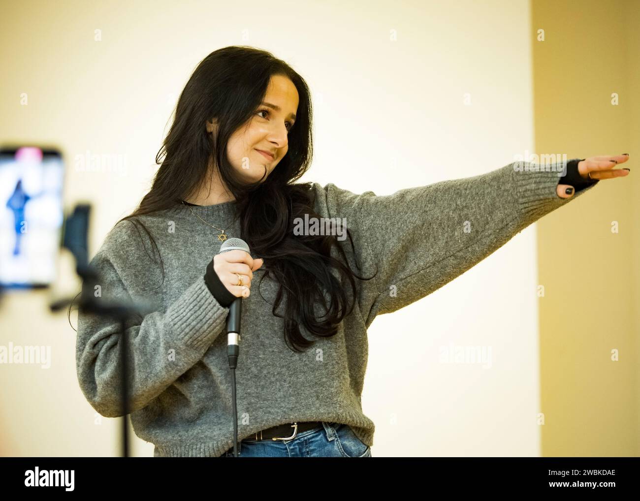 Harriet Caplan-Dean and Macauley Burns recording West End New Friends ...