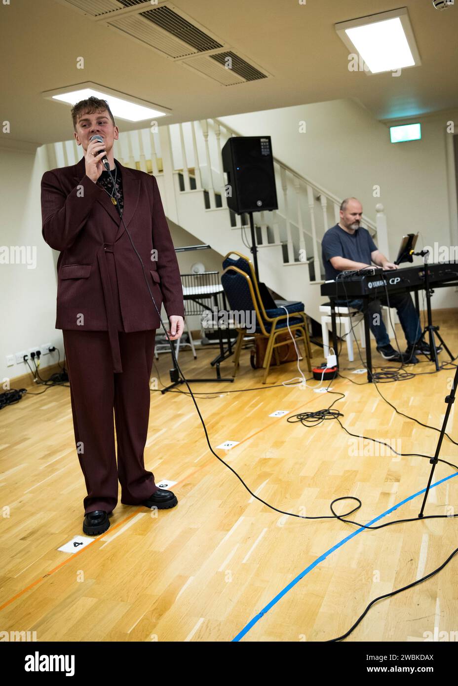 Harriet Caplan-Dean and Macauley Burns recording West End New Friends ...
