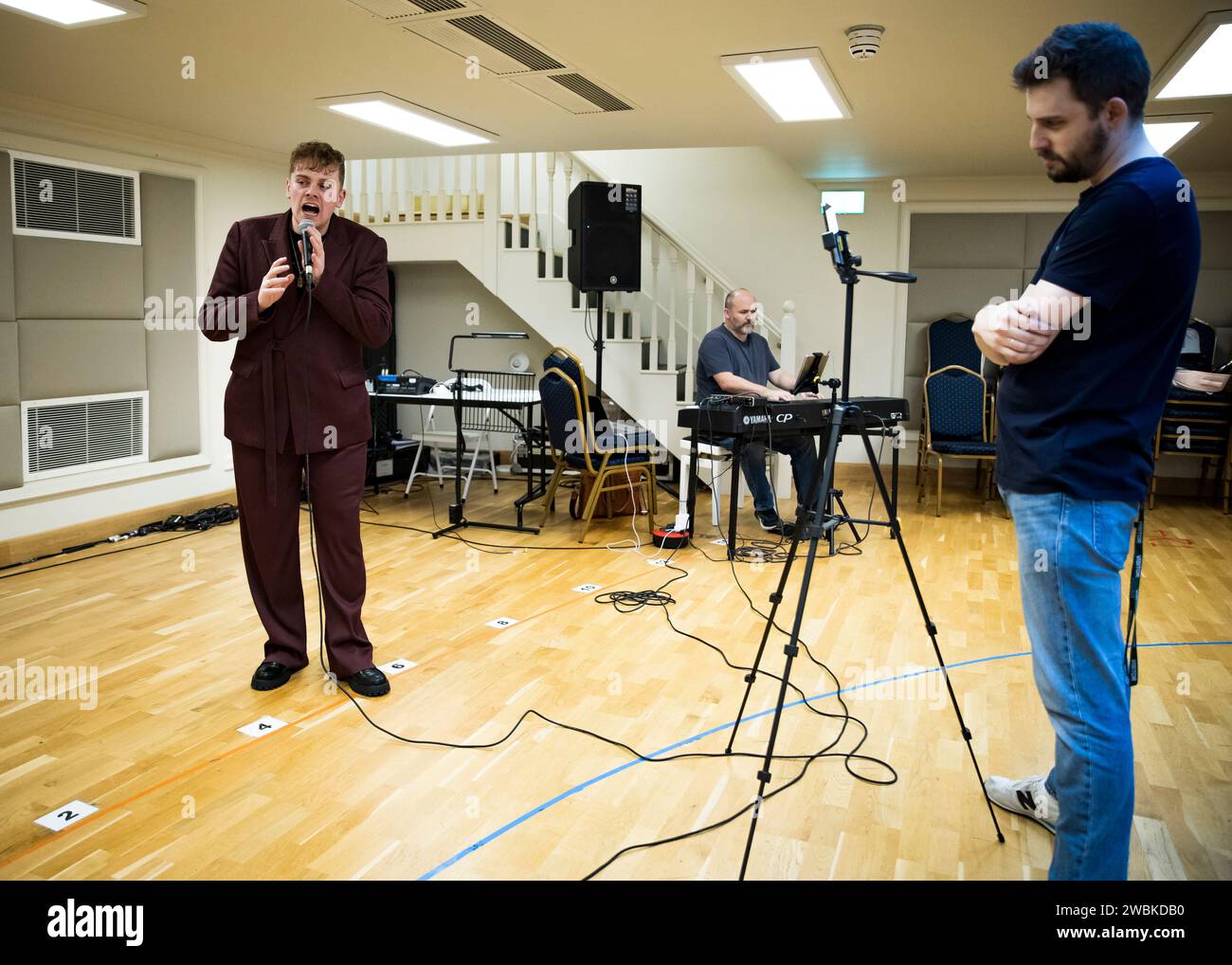 Harriet Caplan-Dean and Macauley Burns recording West End New Friends ...