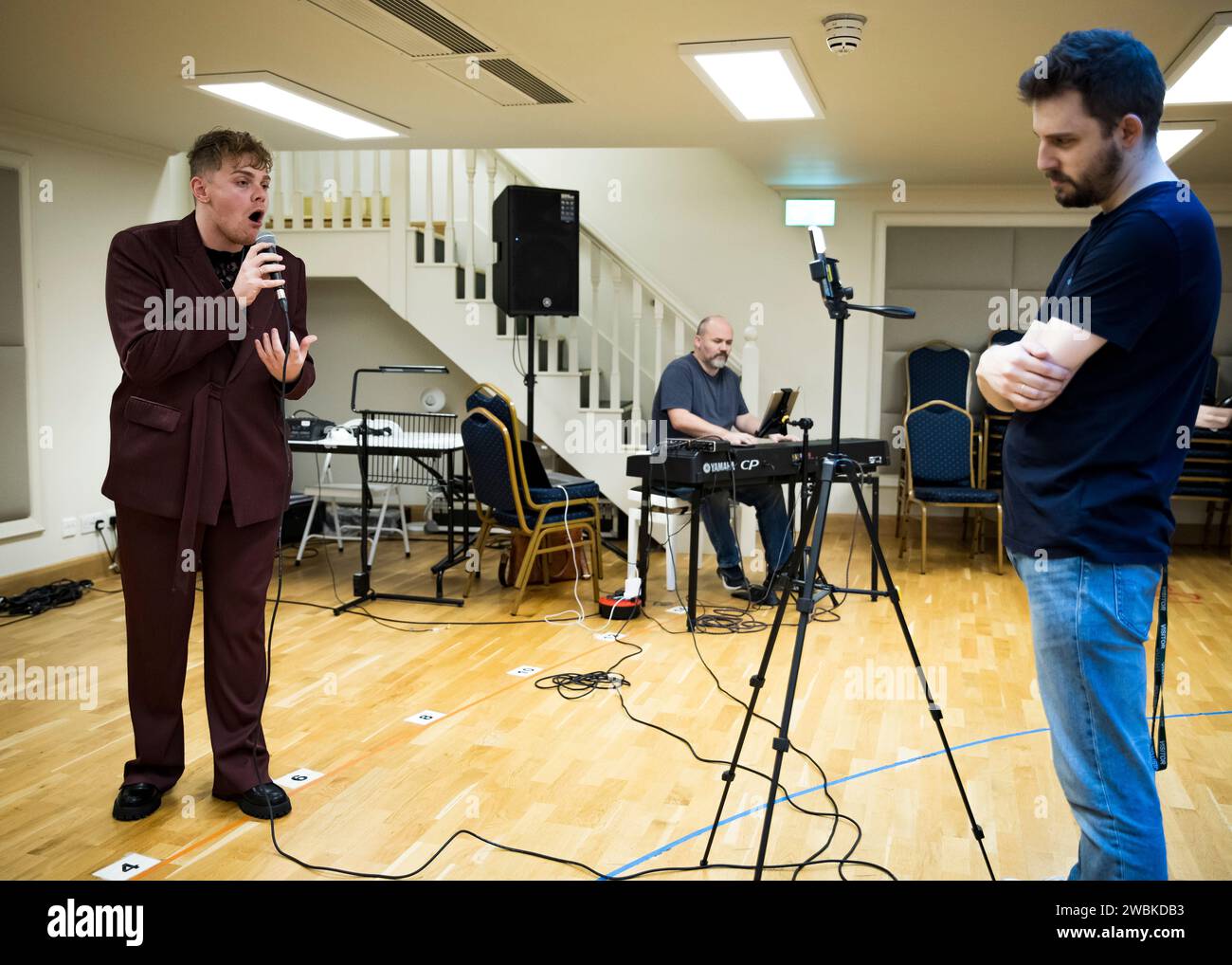 Harriet Caplan-Dean and Macauley Burns recording West End New Friends ...