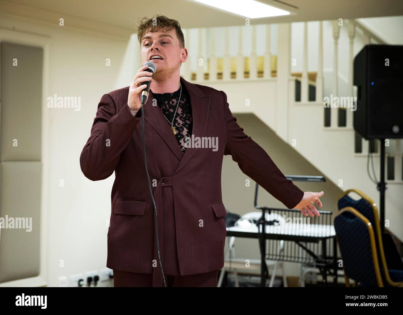 Harriet Caplan-Dean and Macauley Burns recording West End New Friends ...