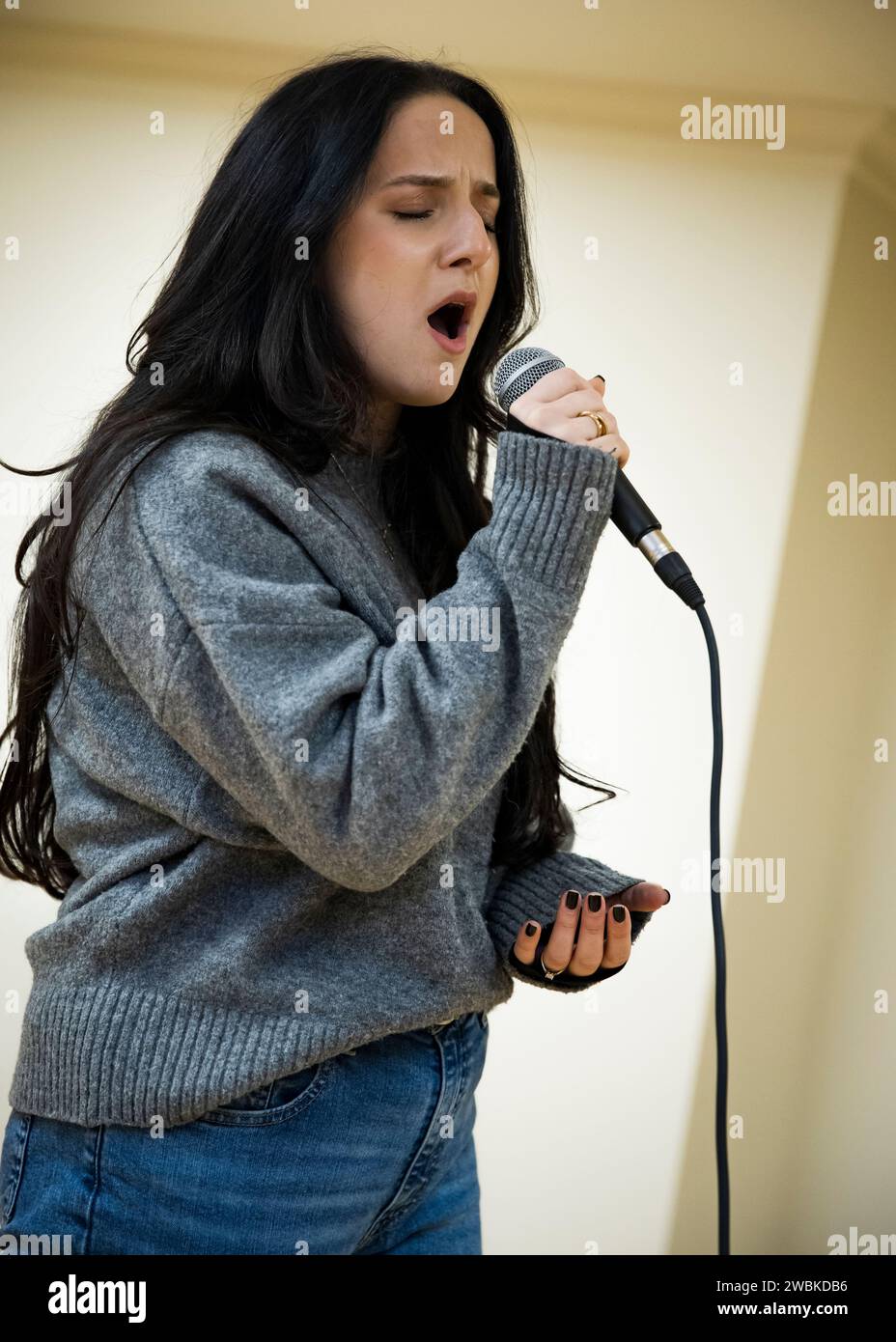 Harriet Caplan-Dean and Macauley Burns recording West End New Friends ...