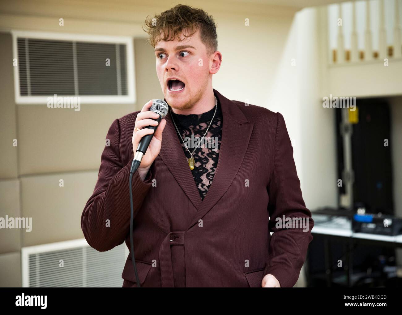 Harriet Caplan-Dean and Macauley Burns recording West End New Friends ...