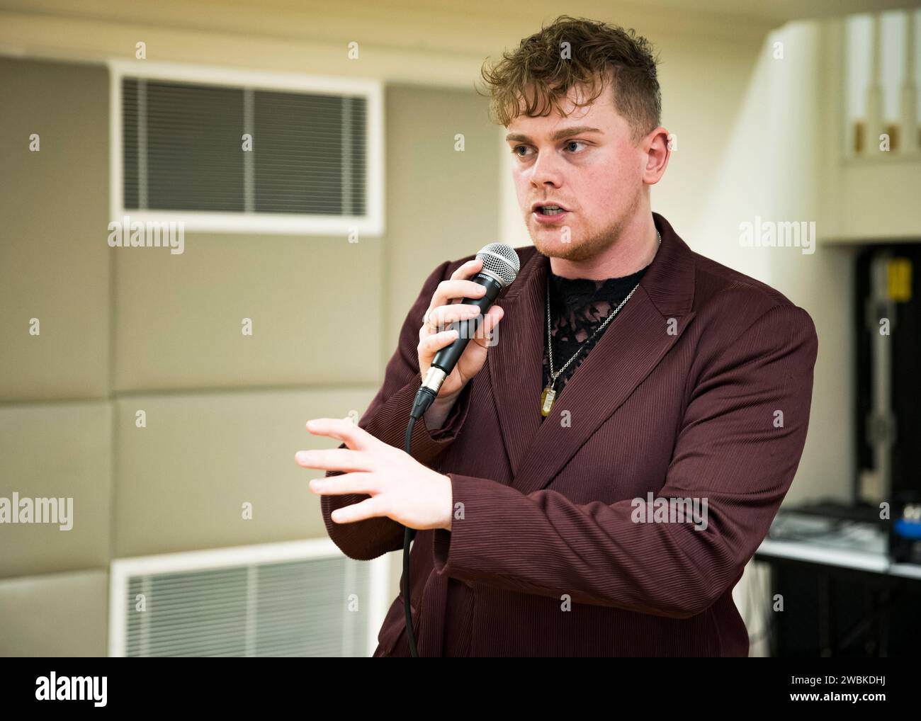 Harriet Caplan-Dean and Macauley Burns recording West End New Friends ...