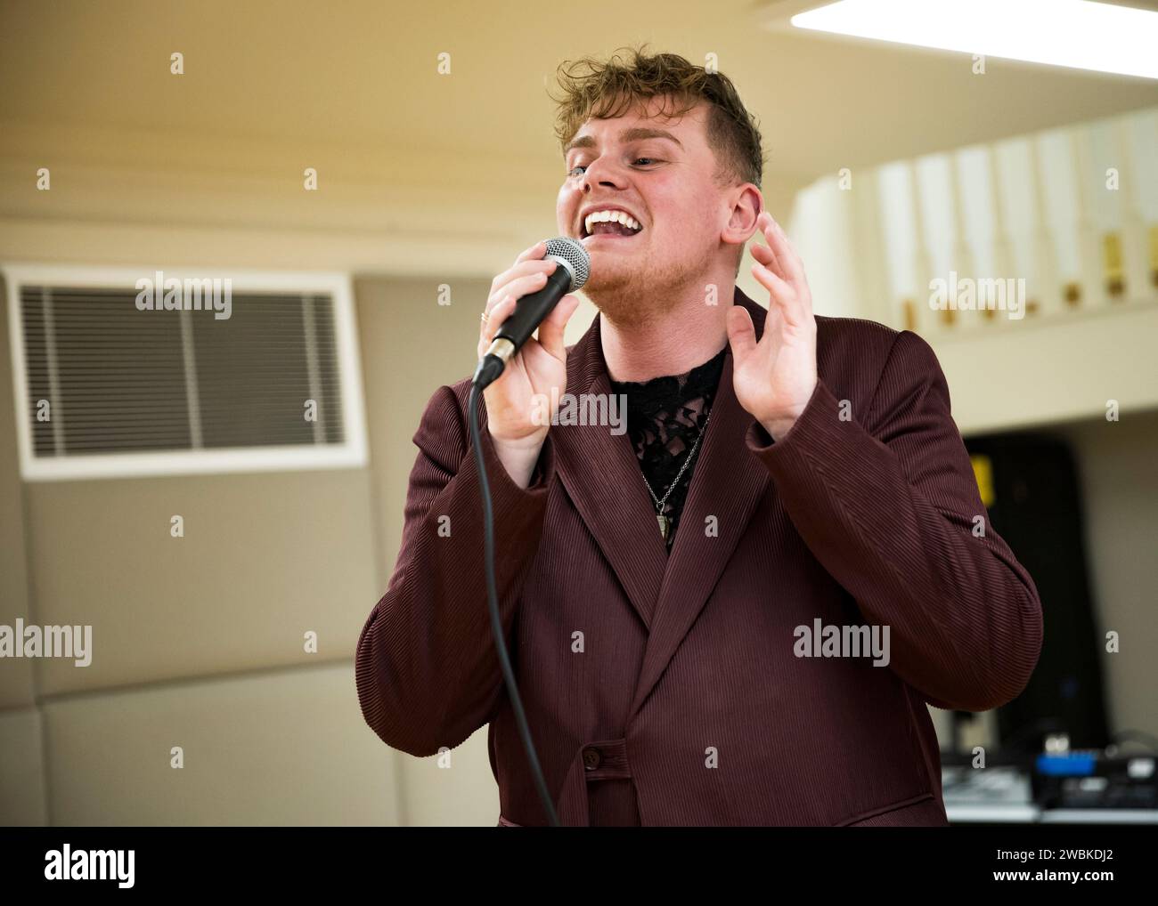 Harriet Caplan-Dean and Macauley Burns recording West End New Friends ...