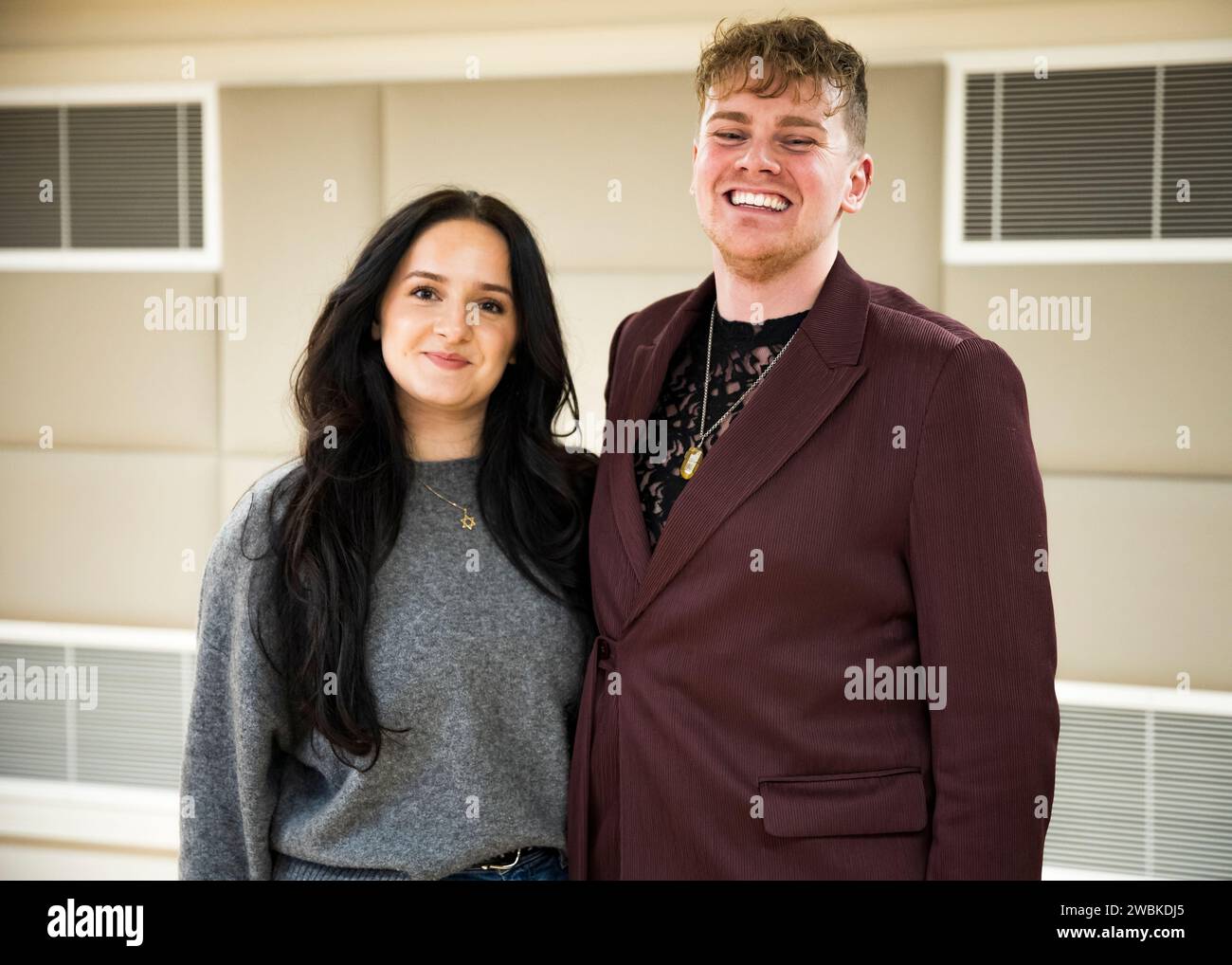 Harriet Caplan-Dean and Macauley Burns recording West End New Friends ...