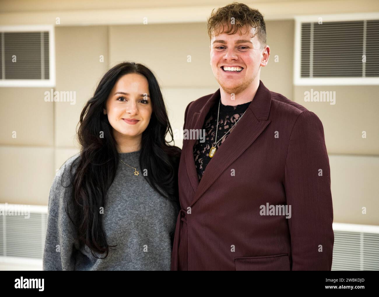 Harriet Caplan-Dean and Macauley Burns recording West End New Friends ...
