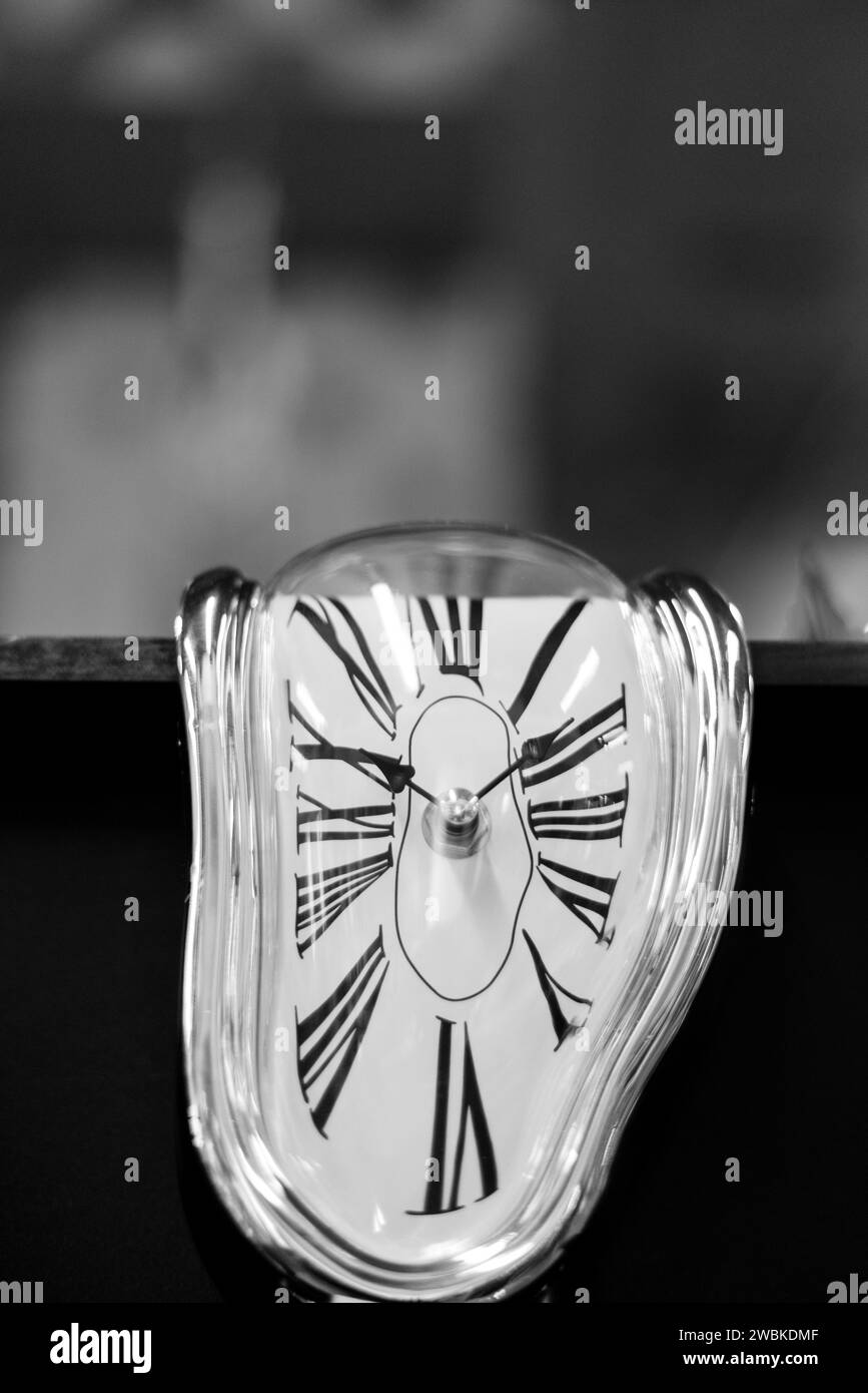 Clock with one hand Black and White Stock Photos & Images - Alamy