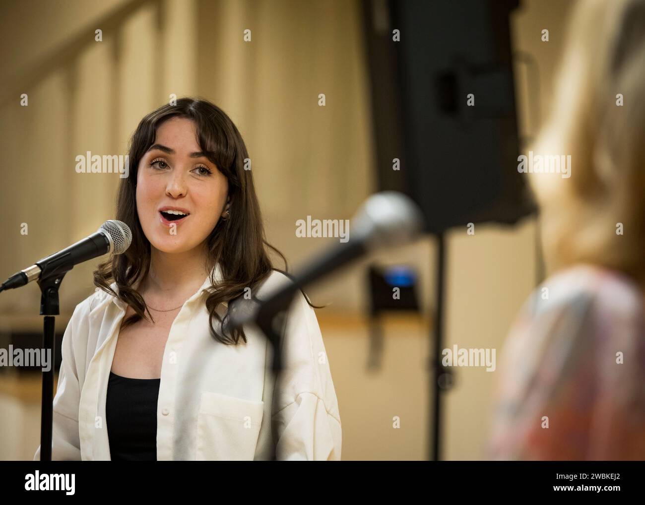 Laura Hickie and Maria Coyne recording West End New Friends, Victoria ...