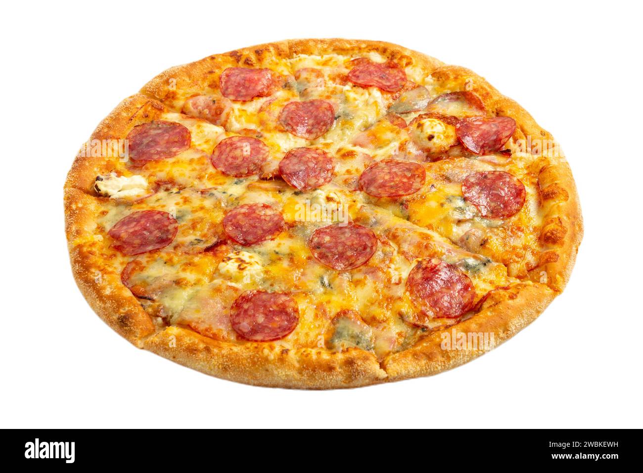 Delicious classic italian Pizza Pepperoni with sausages and cheese ...