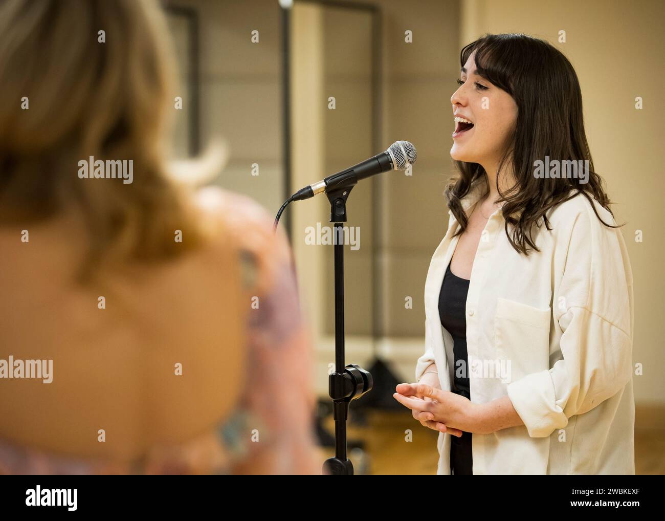 Laura Hickie and Maria Coyne recording West End New Friends, Victoria ...