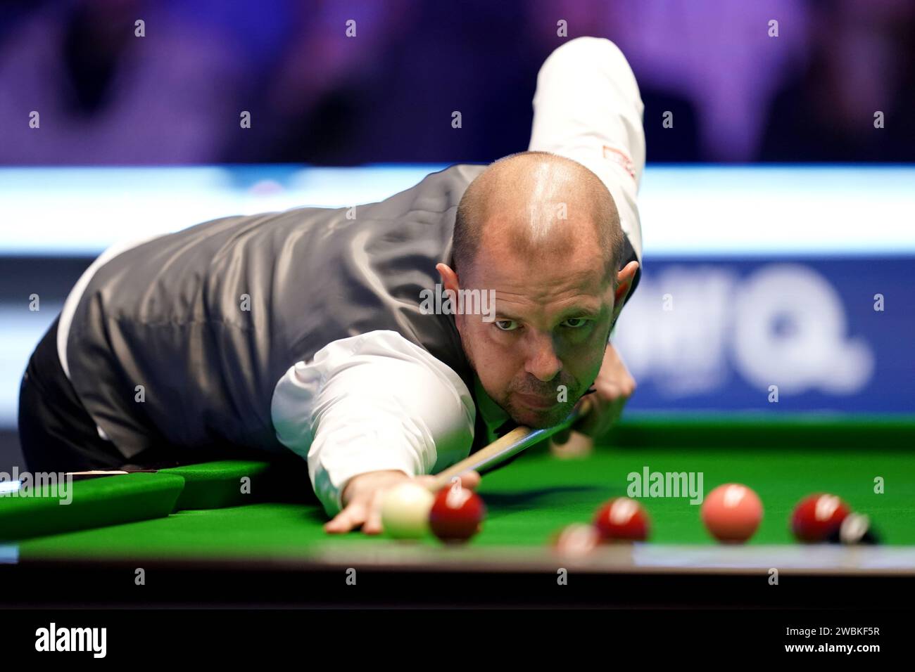 Barry Hawkins during his match against Ronnie O'Sullivan during day ...