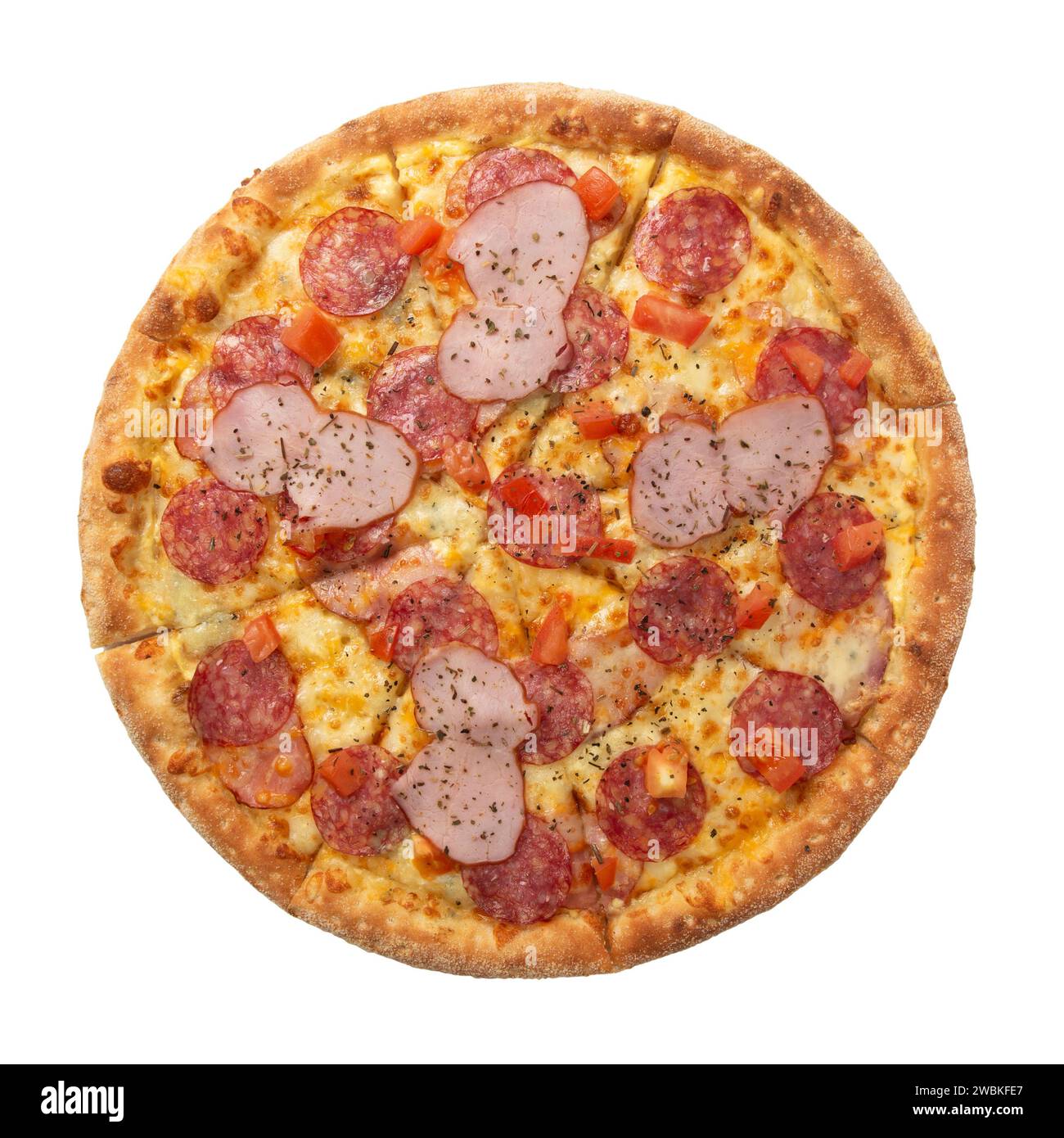 Delicious classic italian Pizza Pepperoni with sausages and cheese ...