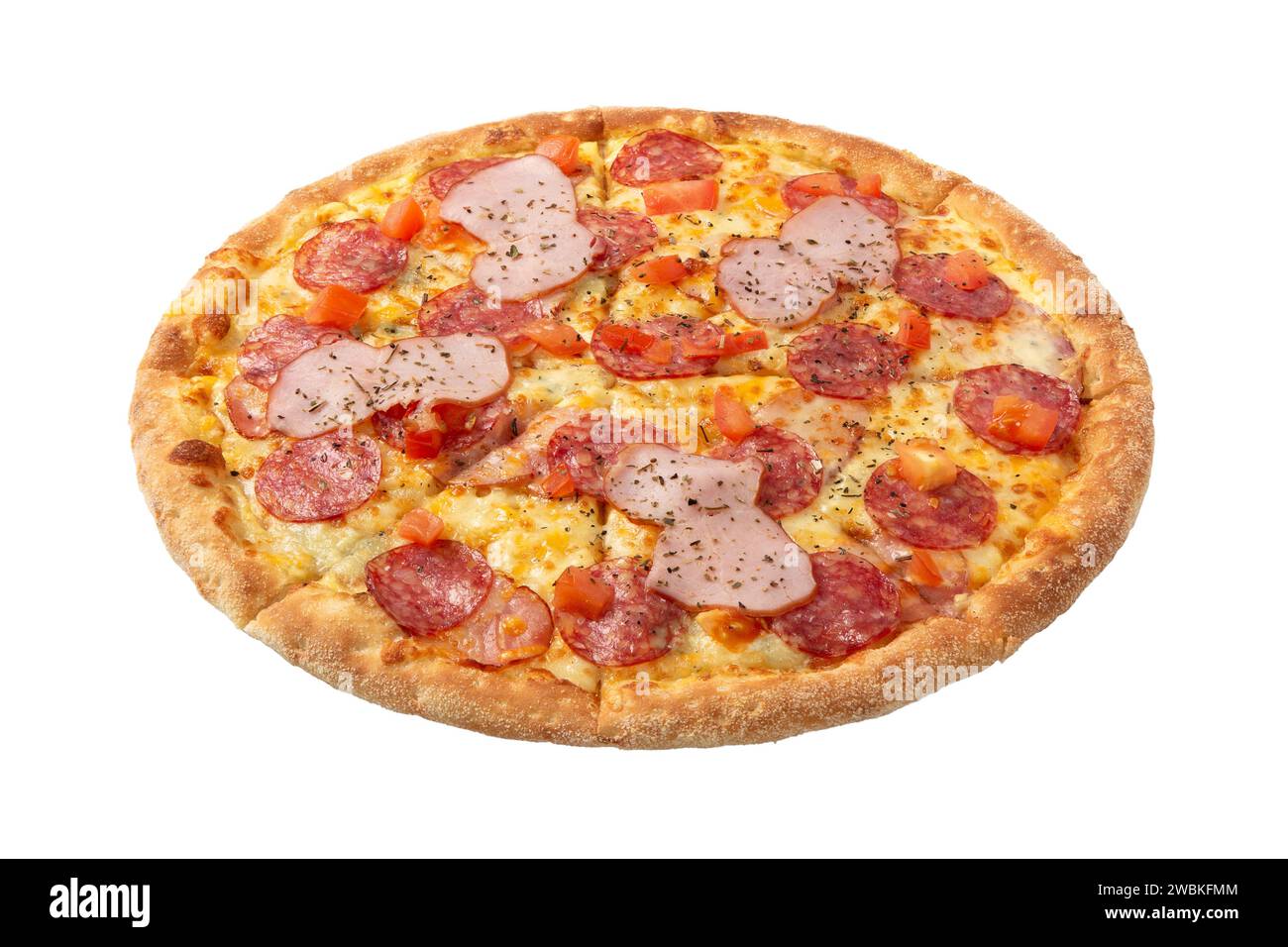 Delicious classic italian Pizza Pepperoni with sausages and cheese ...