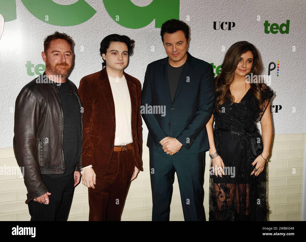 LOS ANGELES, CALIFORNIA - JANUARY 10: (L-R) Scott Grimes, Max Burkholder, Seth MacFarlane and ...