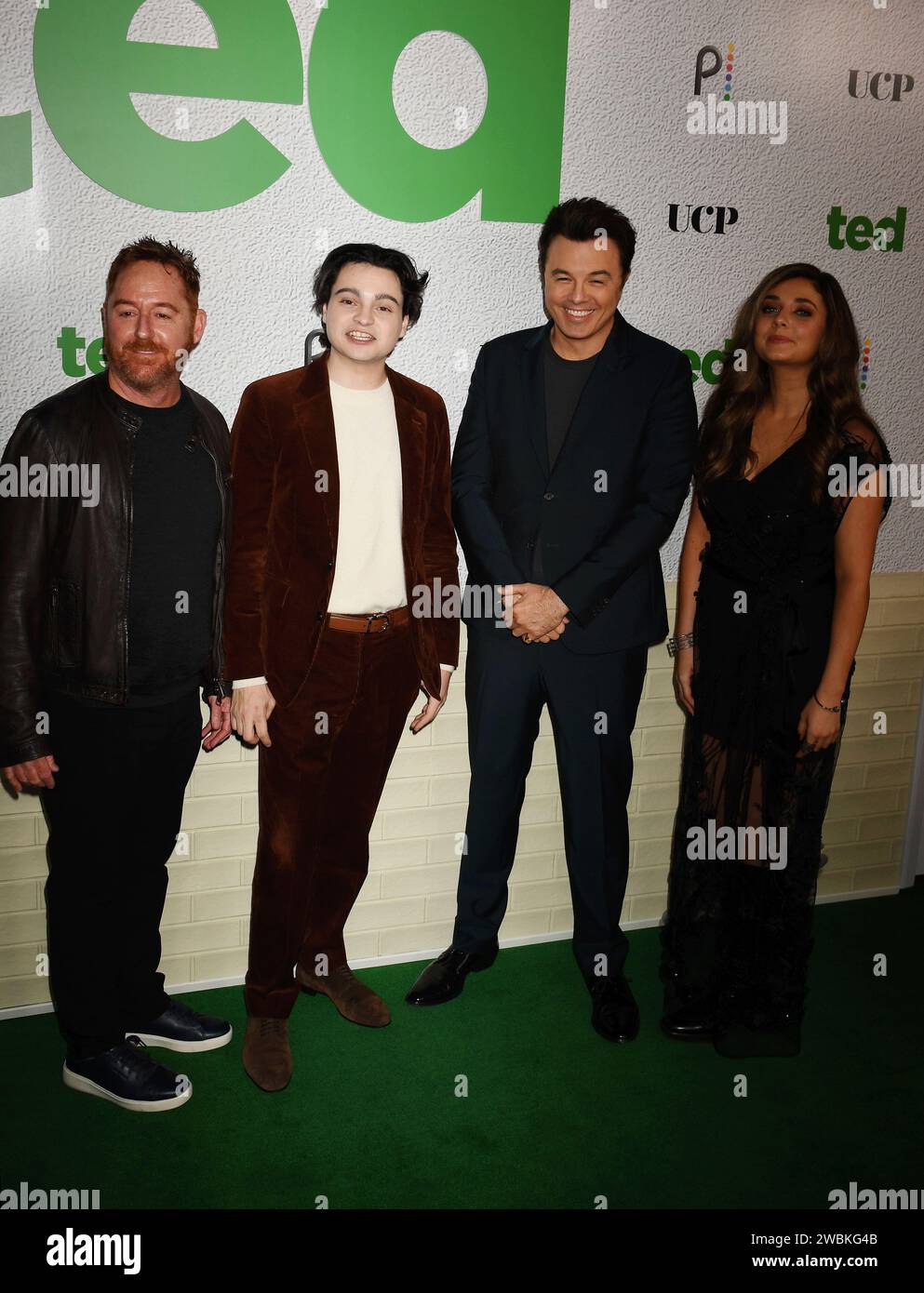 LOS ANGELES, CALIFORNIA - JANUARY 10: (L-R) Scott Grimes, Max Burkholder, Seth MacFarlane and ...