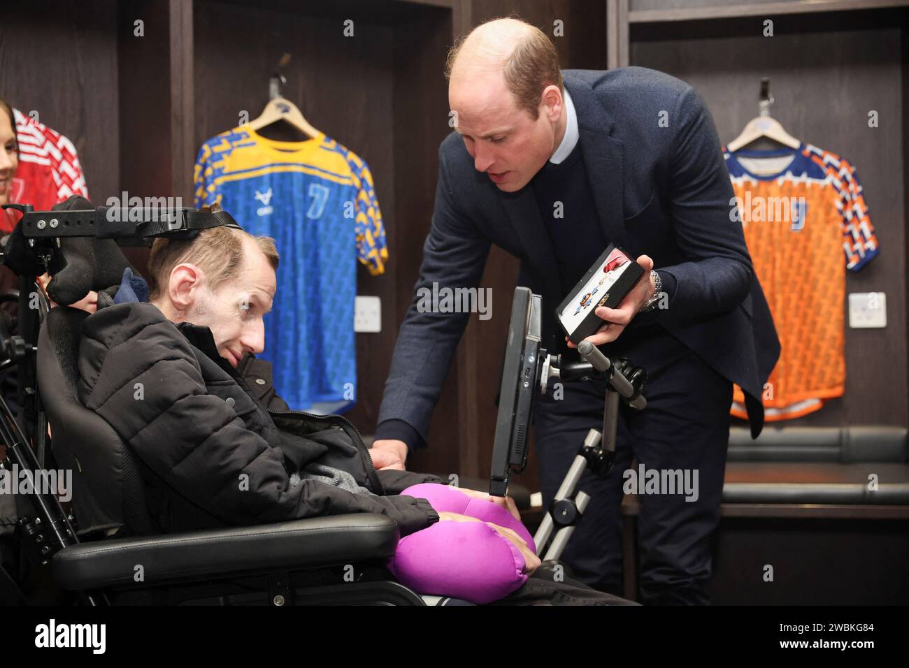 The Prince of Wales (right) meets Rob Burrow during a visit to ...