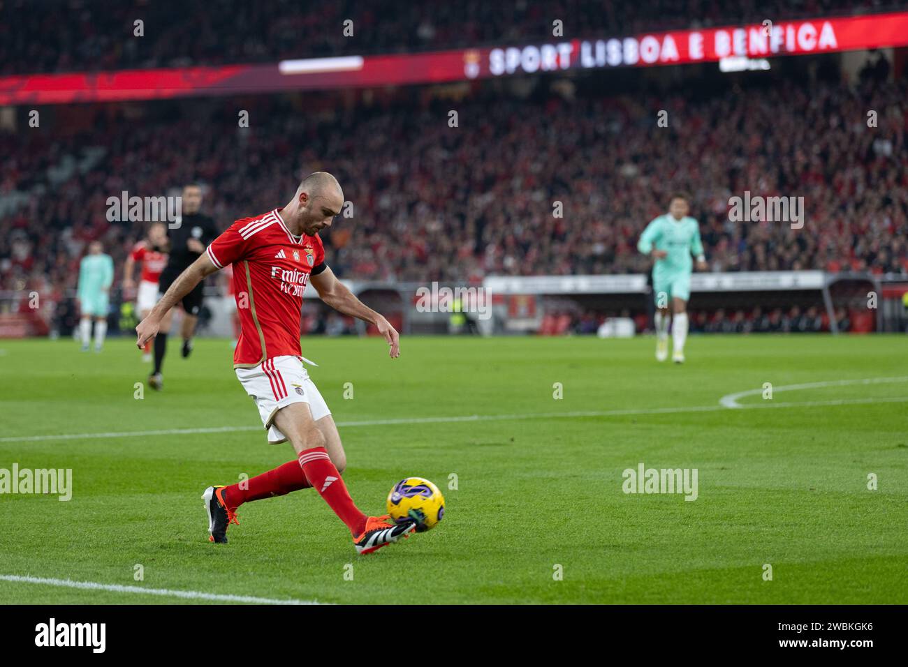 January 10, 2024. Lisbon, Portugal. Benfica's midfielder from Norway ...