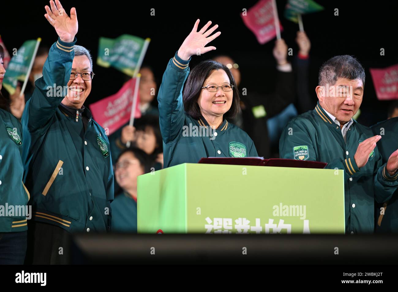 Taipeh, Taiwan. 11th Jan, 2024. Taiwan's incumbent President Tsai Ing ...