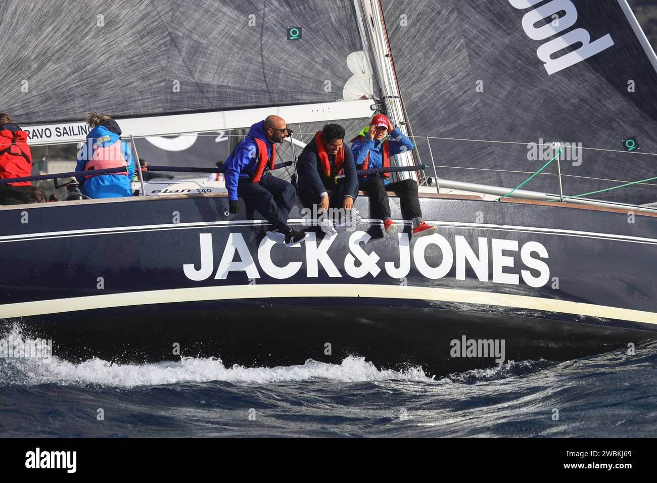 Bodrum,Turkey. 03 December 2023: Sailboats sail in windy weather in the ...