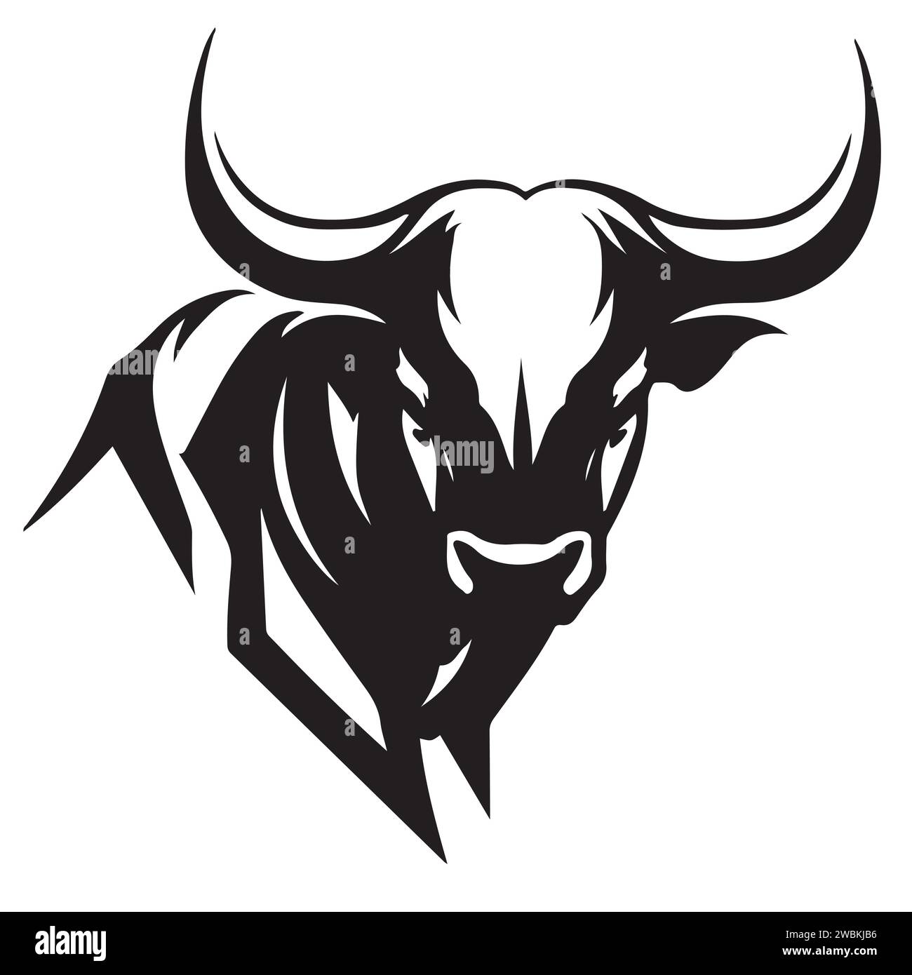 Vector bull design on white background. Wild Animals. Editable vector ...