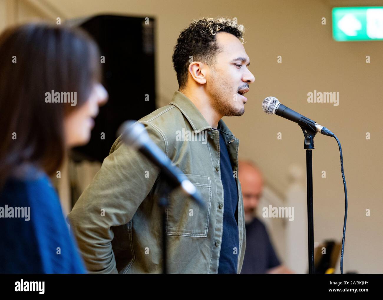 Ryan Carter and Emily Puttick recording West End New Friends, Victoria ...