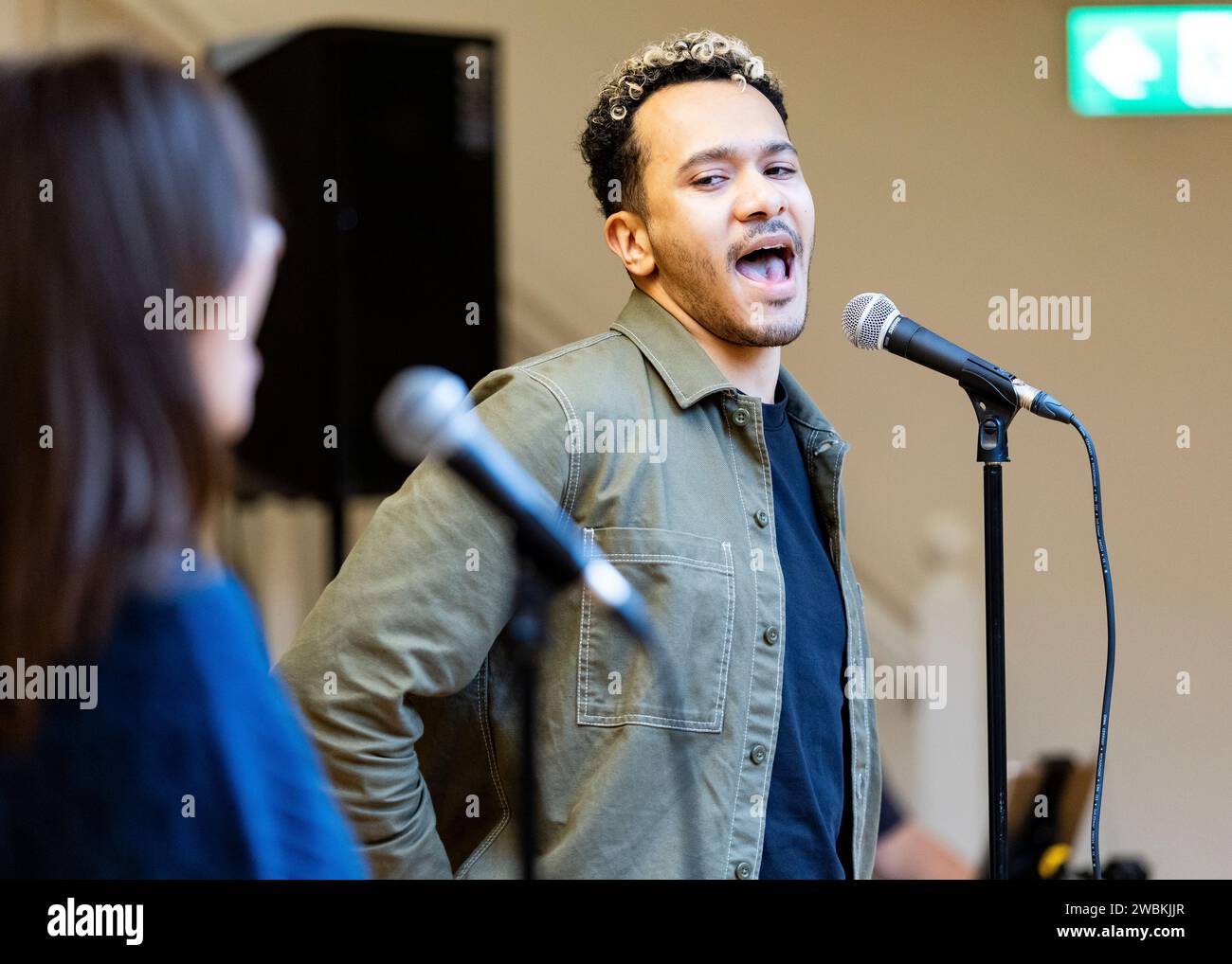 Ryan Carter and Emily Puttick recording West End New Friends, Victoria ...