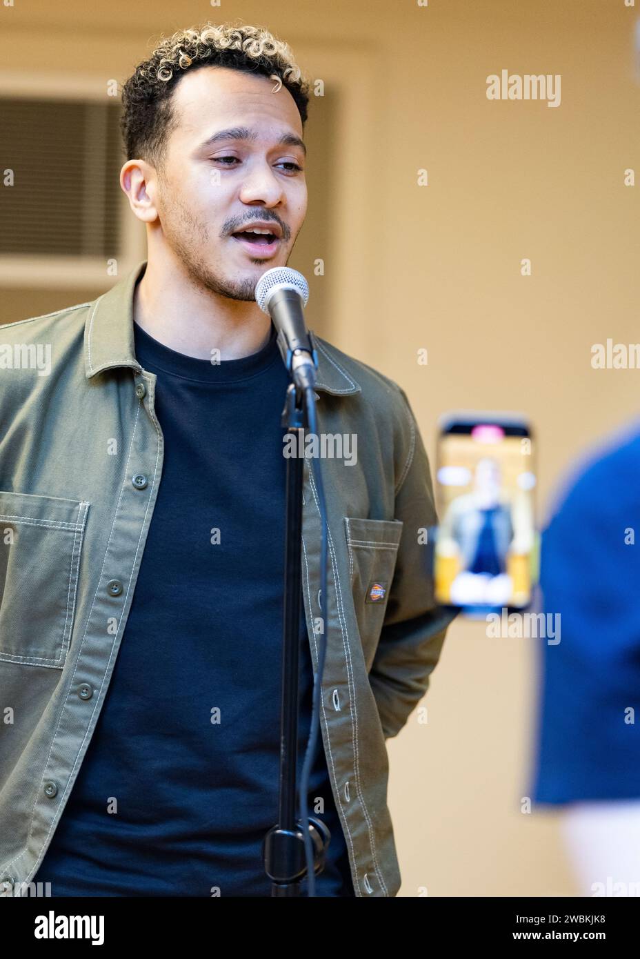 Ryan Carter and Emily Puttick recording West End New Friends, Victoria ...