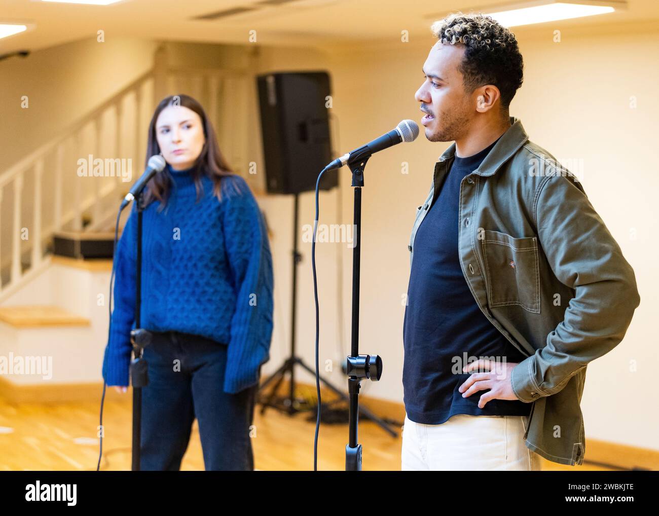 Ryan Carter and Emily Puttick recording West End New Friends, Victoria ...