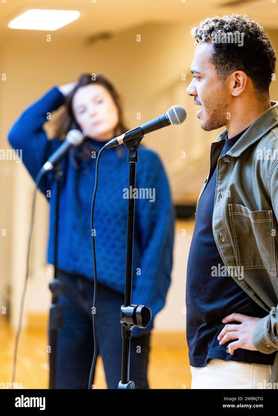 Ryan Carter and Emily Puttick recording West End New Friends, Victoria ...