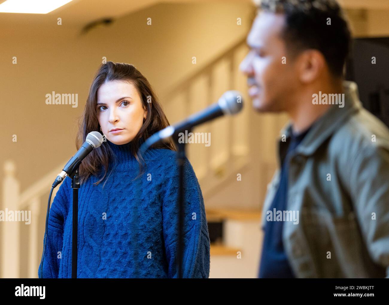 Ryan Carter and Emily Puttick recording West End New Friends, Victoria ...