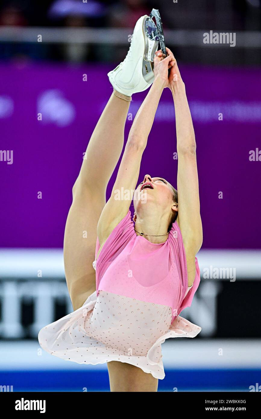 Livia KAISER (SUI), during Women Short Program, at the ISU European ...