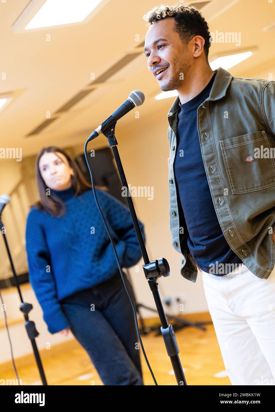 Ryan Carter and Emily Puttick recording West End New Friends, Victoria ...