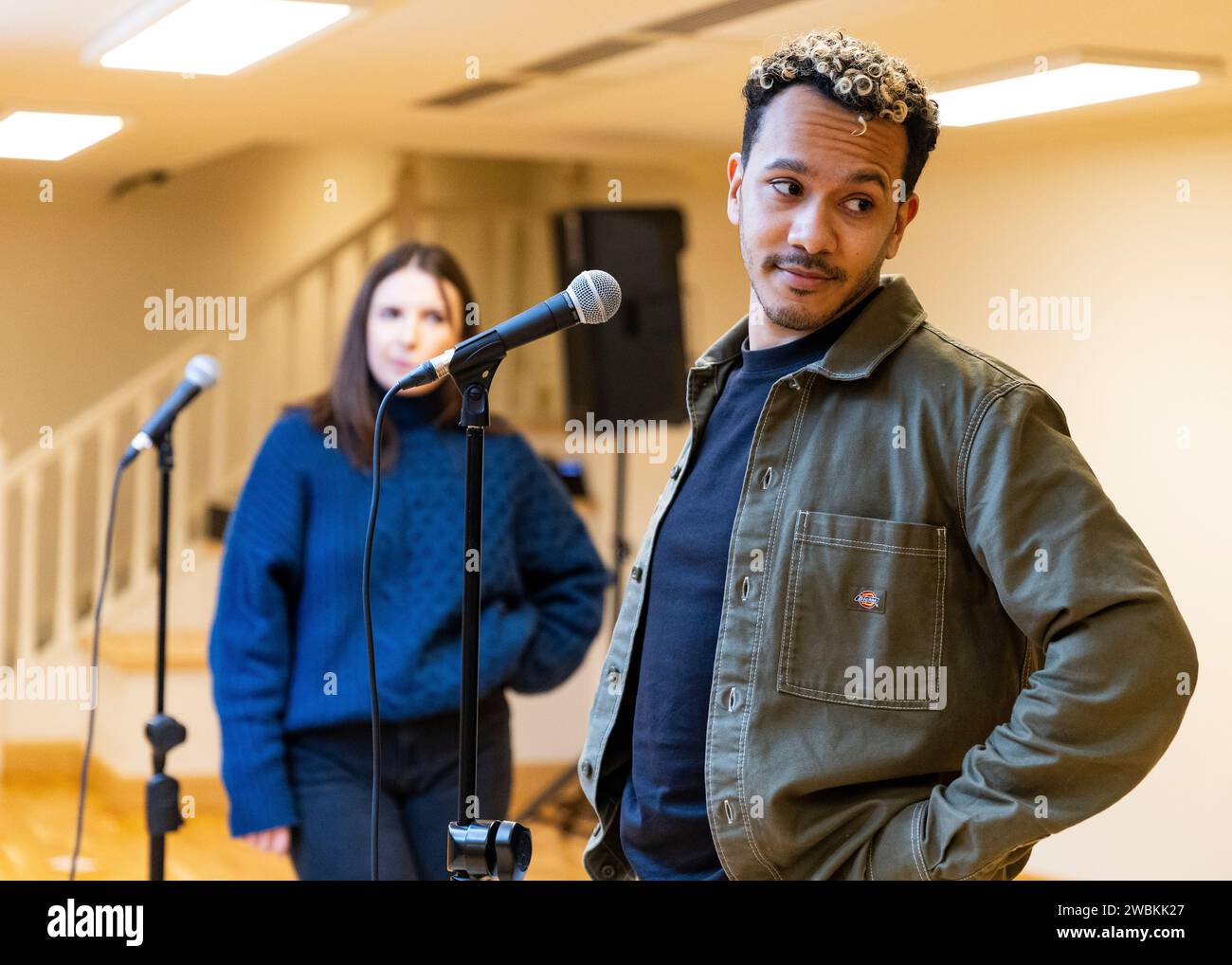 Ryan Carter and Emily Puttick recording West End New Friends, Victoria ...