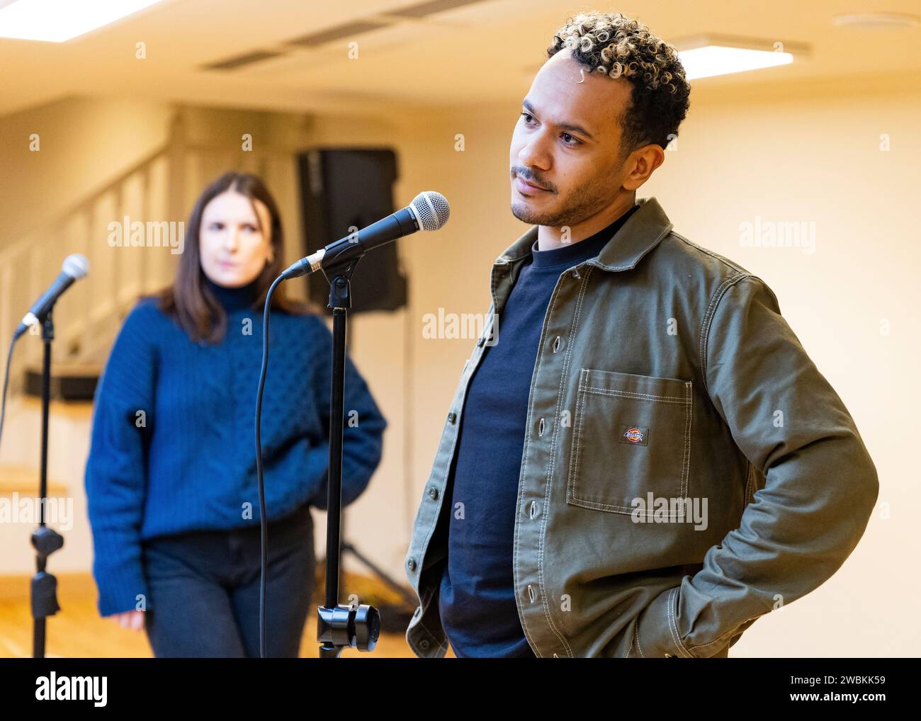 Ryan Carter and Emily Puttick recording West End New Friends, Victoria ...