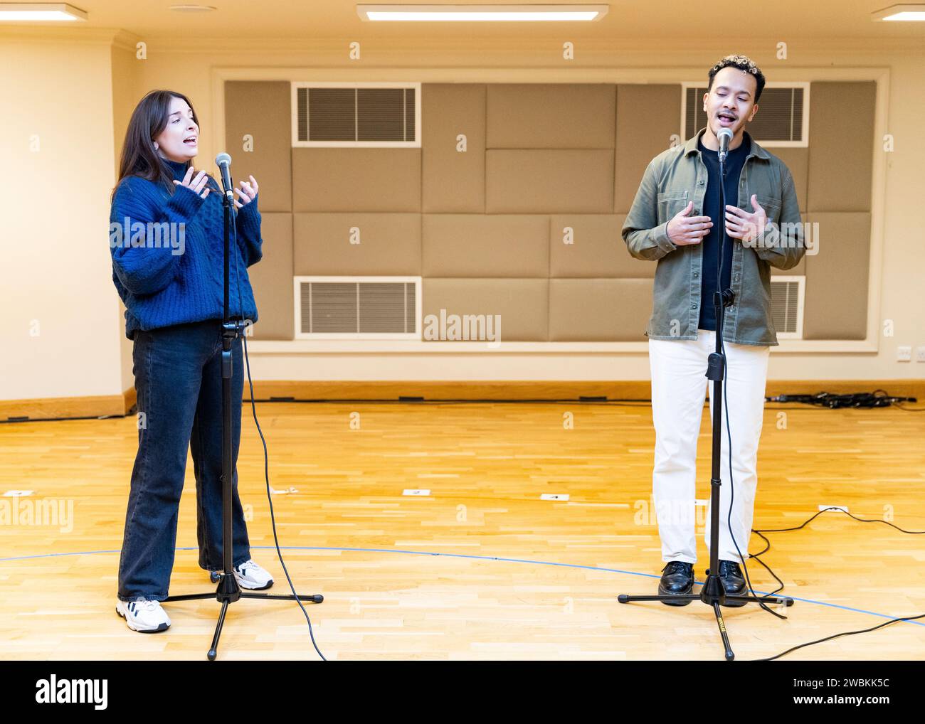 Ryan Carter and Emily Puttick recording West End New Friends, Victoria ...