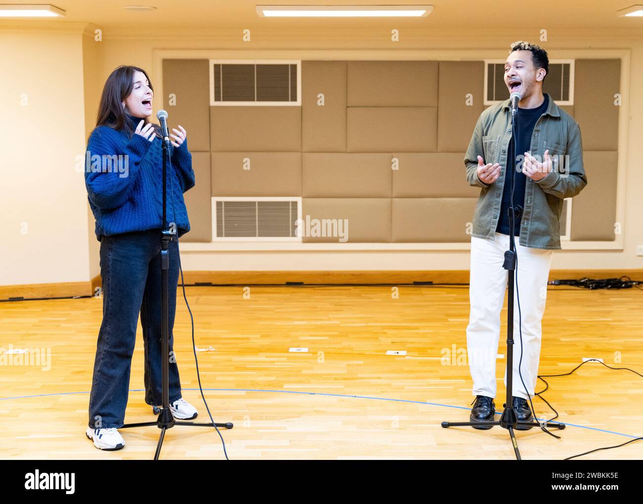 Ryan Carter and Emily Puttick recording West End New Friends, Victoria ...