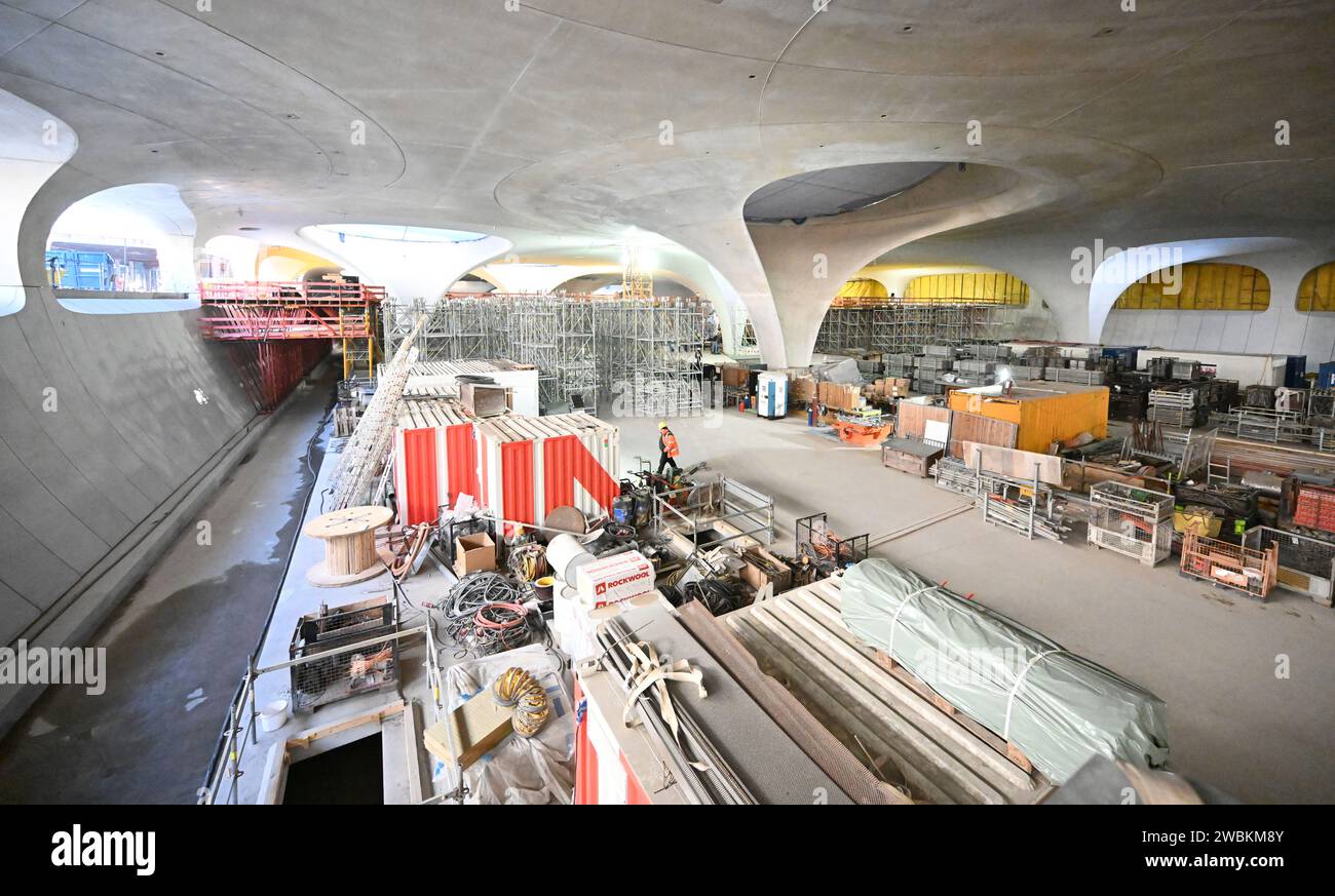 Stuttgart, Germany. 11th Jan, 2024. On the construction site of the ...
