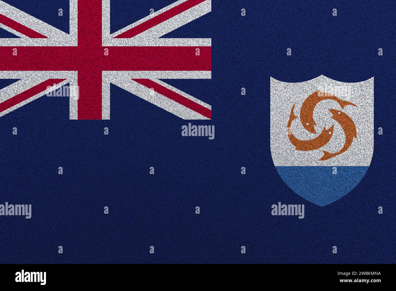 Flag of Anguilla, Fabric flag of Anguilla. Anguilla National Flag ...