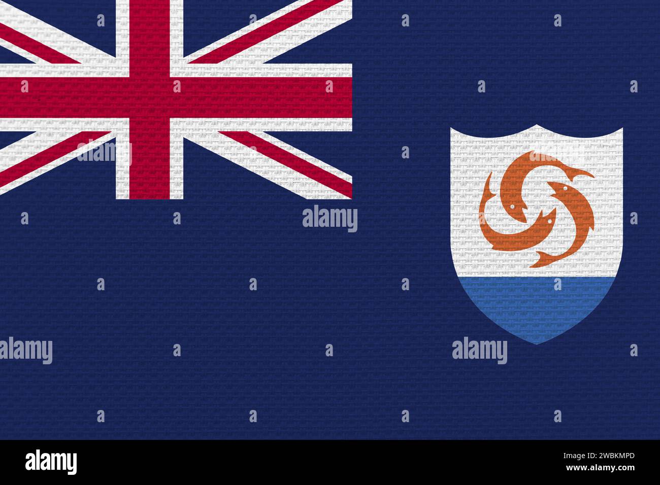 Flag of Anguilla, Fabric flag of Anguilla. Anguilla National Flag ...