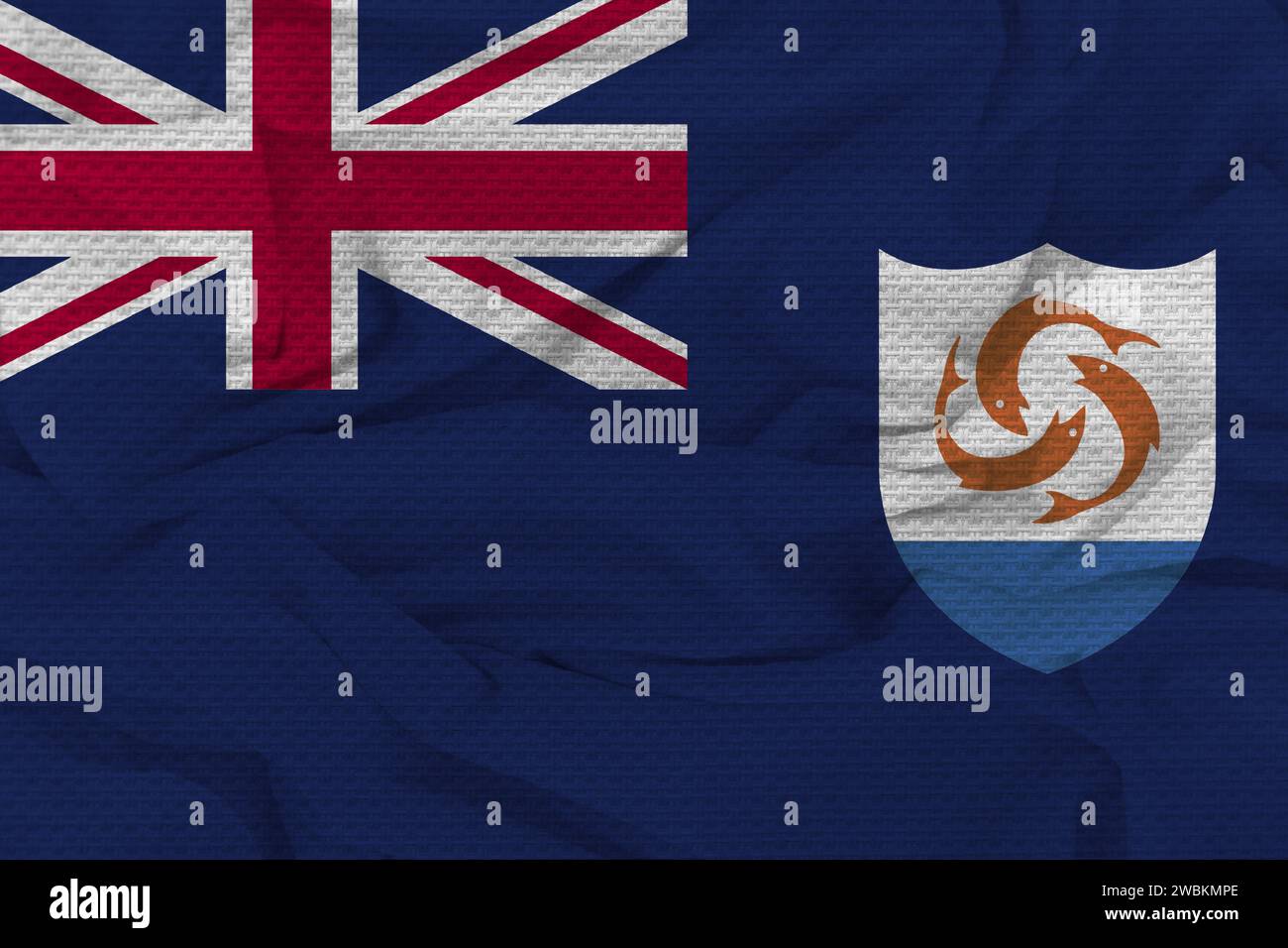 Flag of Anguilla, Fabric flag of Anguilla. Anguilla National Flag ...