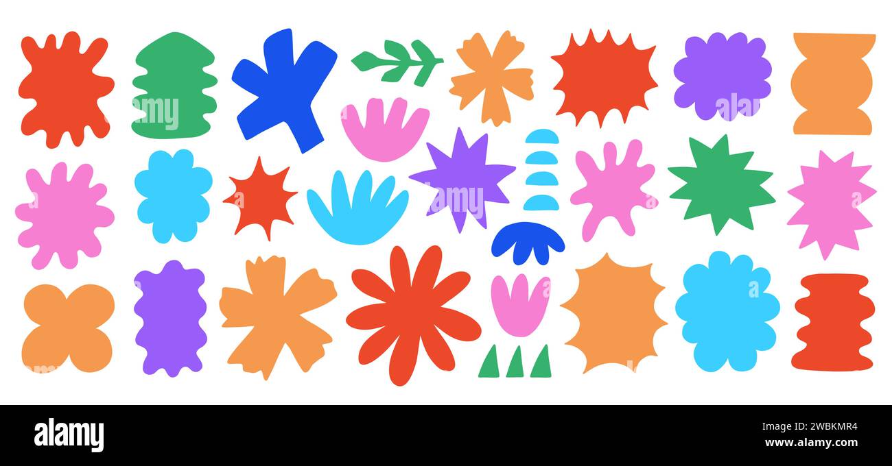 Cut out abstract organic shapes. Collage forms set Stock Vector Image ...