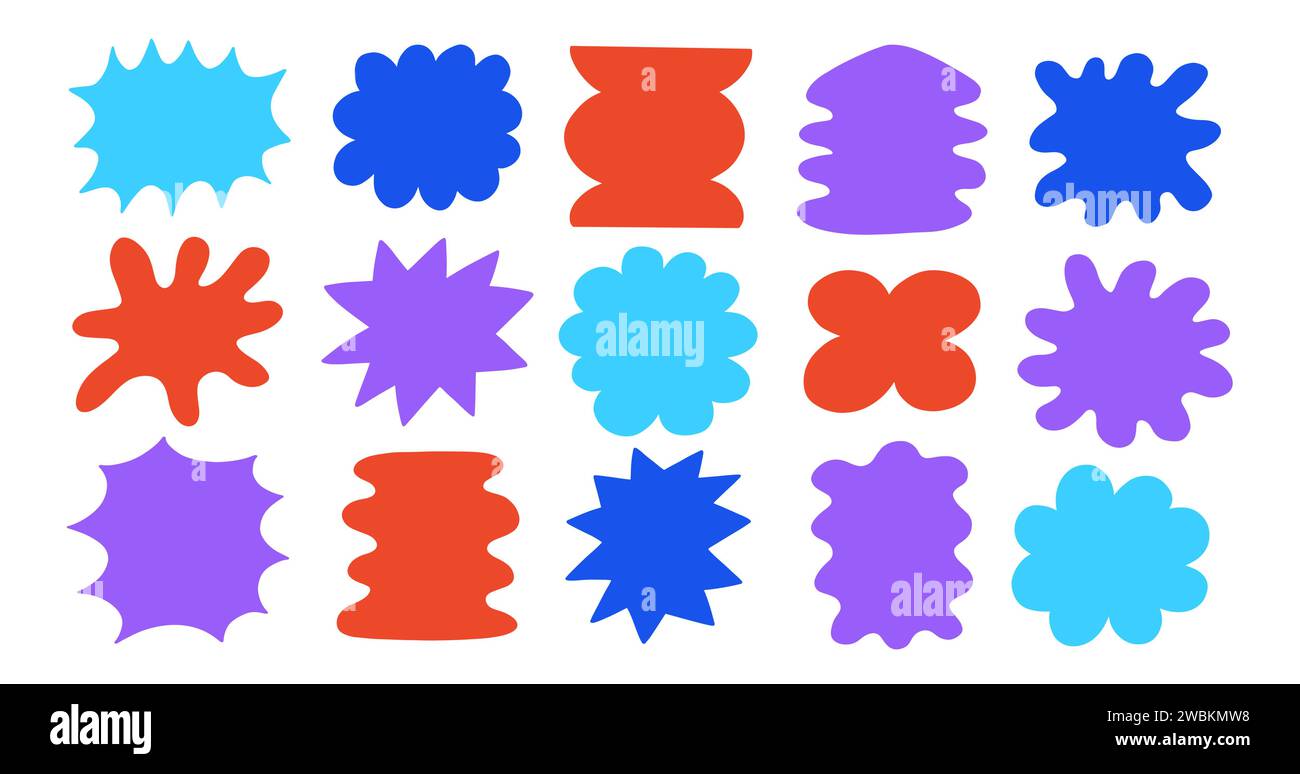 Cut out abstract speech bubbles forms set Stock Vector Image & Art - Alamy