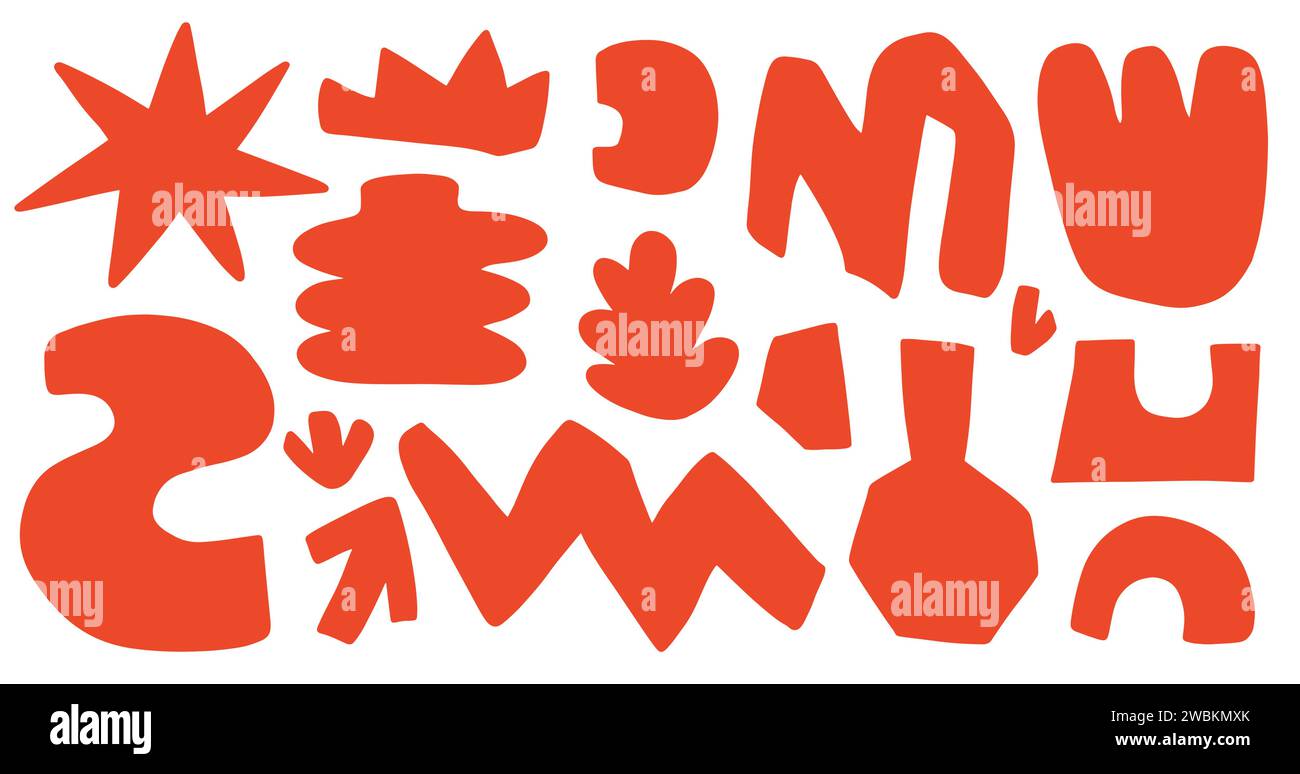 Cut out abstract organic shapes. Collage forms set Stock Vector Image ...