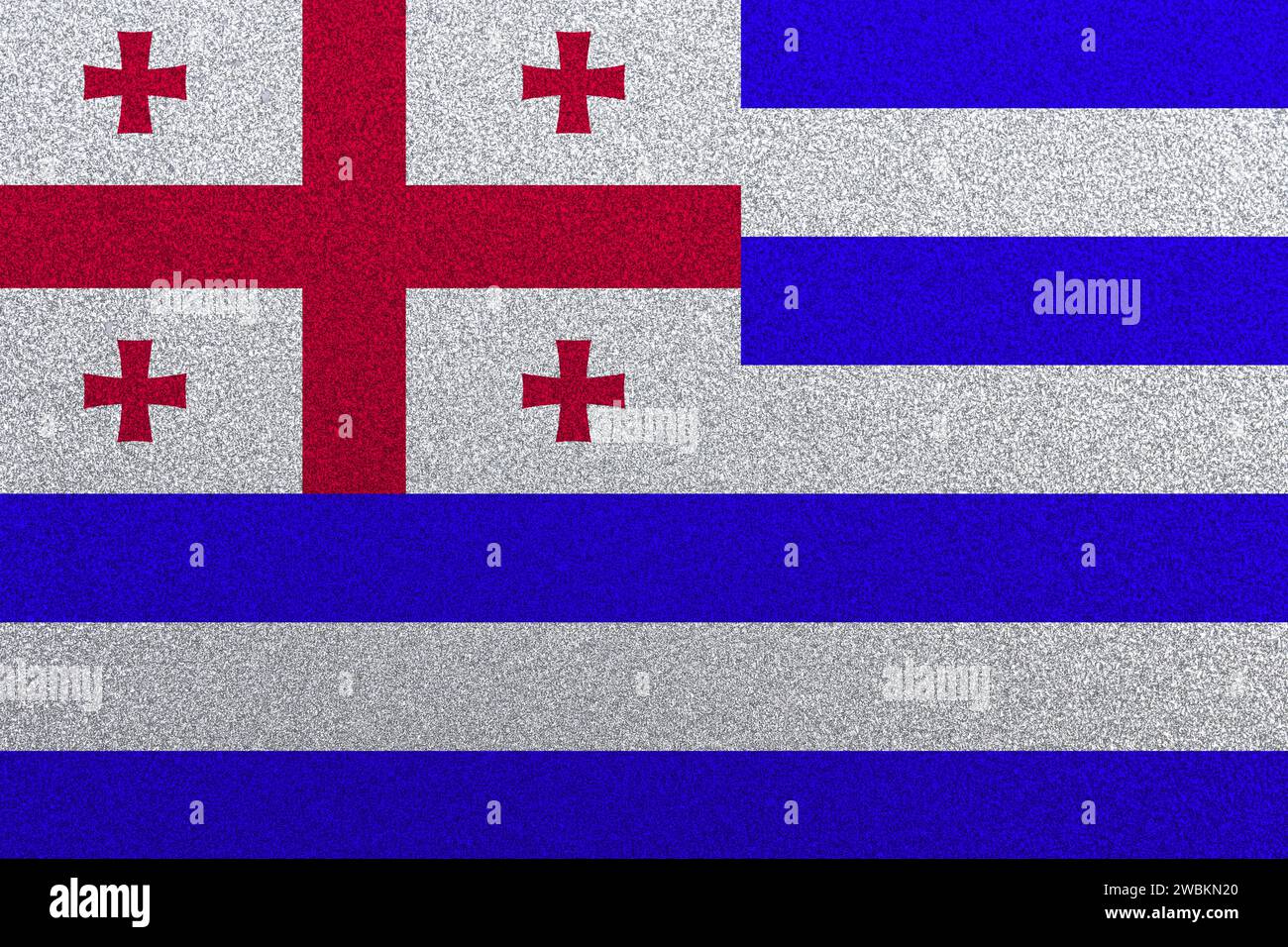 Flag of Adjara, Fabric flag of Adjara. Adjara National Flag, Fabric and ...